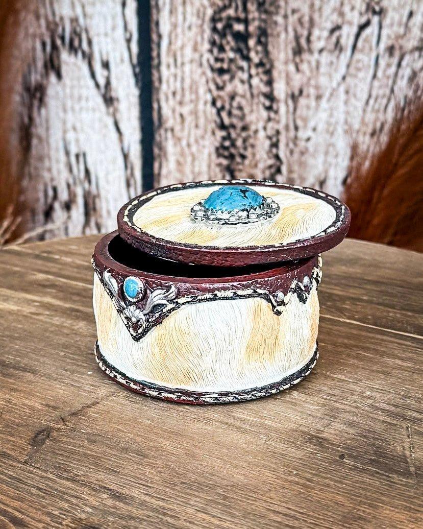 Cowhide Trinket Jewelry Box – Bronco Western Supply Co.